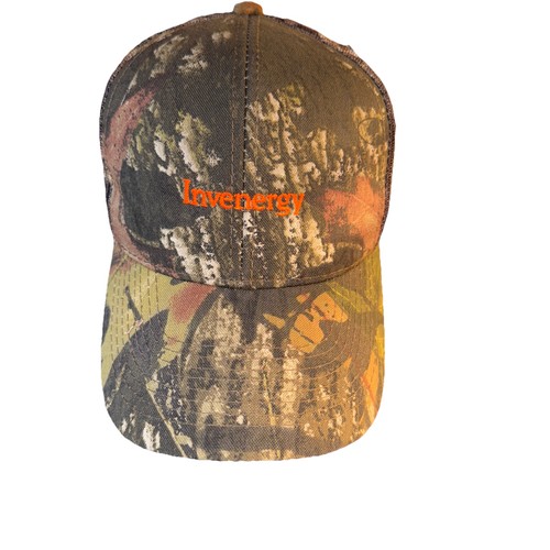 Invenery Fluorescent Orange on Mossy Oak Camo Trucker Hat Cap Black ...