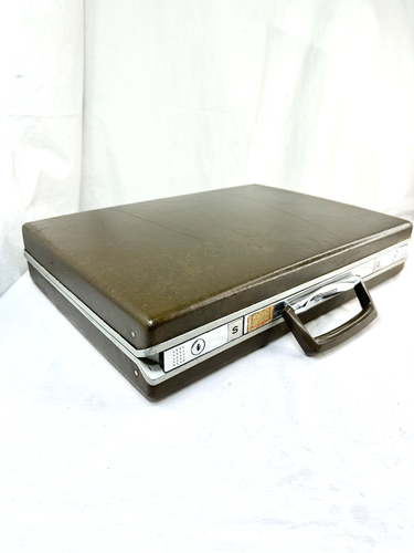 VTG Samsonite Classic Brown Hard Shell Attache Brief Case 18x12.5" No ...
