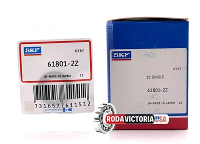 SKF 61801 ZZ Deep Groove Ball Bearings, Metal Shielded 12x21x5 mm | eBay