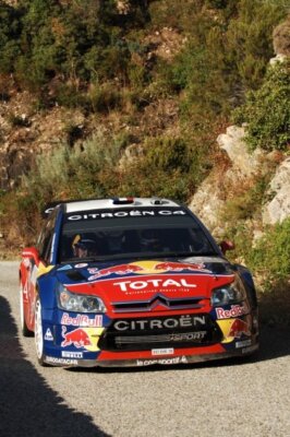 Sebastien Loeb (FRA) Citroen C4 WRC on stage 12 WRC Rally Car 2008 Old ...