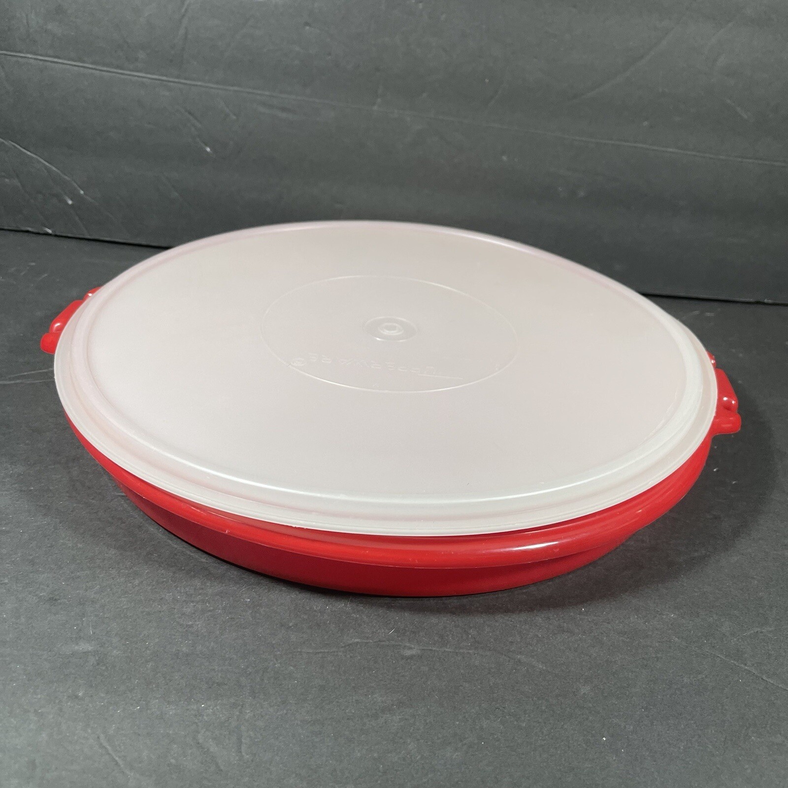Vintage Tupperware Red Lazy Susan 405-1 Divided Tray With Lid 224-16 No ...