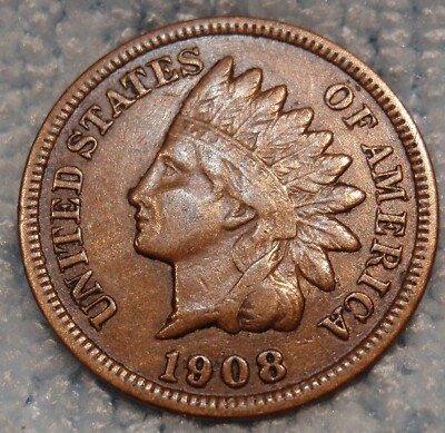 1908-S 1c Indian Head Small Cent - VF/XF Key Date Coin San Francisco ...