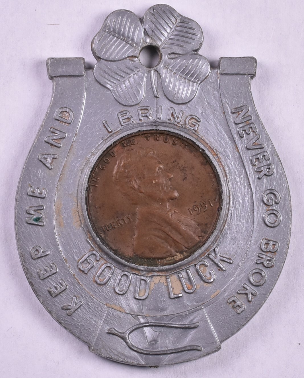 Indefinitely 1951 Lincoln Wheat Penny Cent - Encased Drink To Good Luck ...