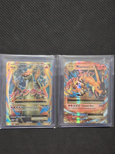 M CHARIZARD EX (FULL ART) 101/108 & M CHARIZARD EX XY EVOLUTIONS ...