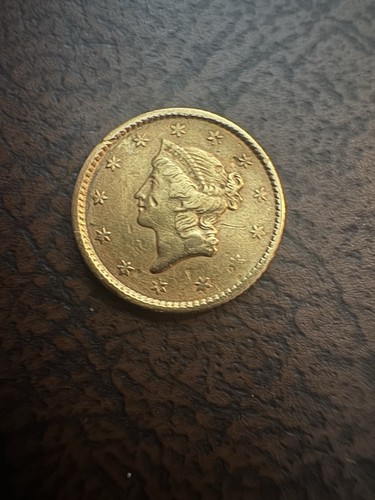 1853 US $1 Liberty Head Gold Coin - Bend/damage | eBay