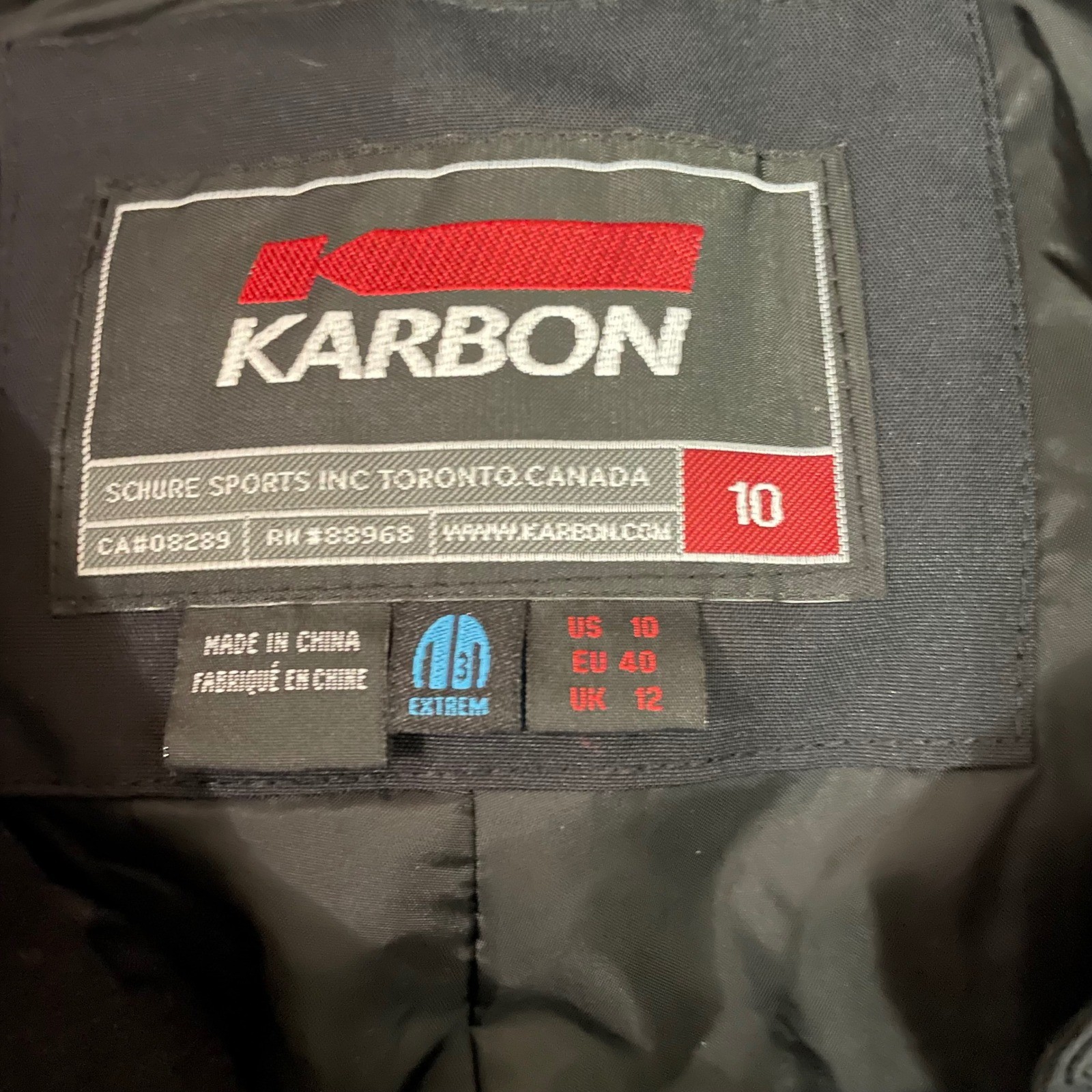 Karbon Women 10 Karbonite 10000mm Black Snow Ski Pants Winter ...