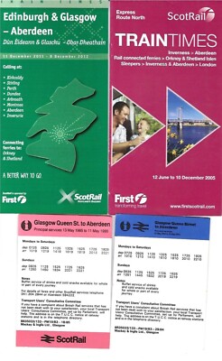 Scotland Aberdeen Glasgow Queen Street Scotrail cards booklet ...