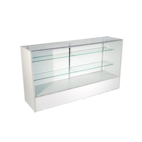 RETAIL GLASS DISPLAY CASE FULL VISION 6FT SHOWCASE - 4 COLOR OPTIONS | eBay
