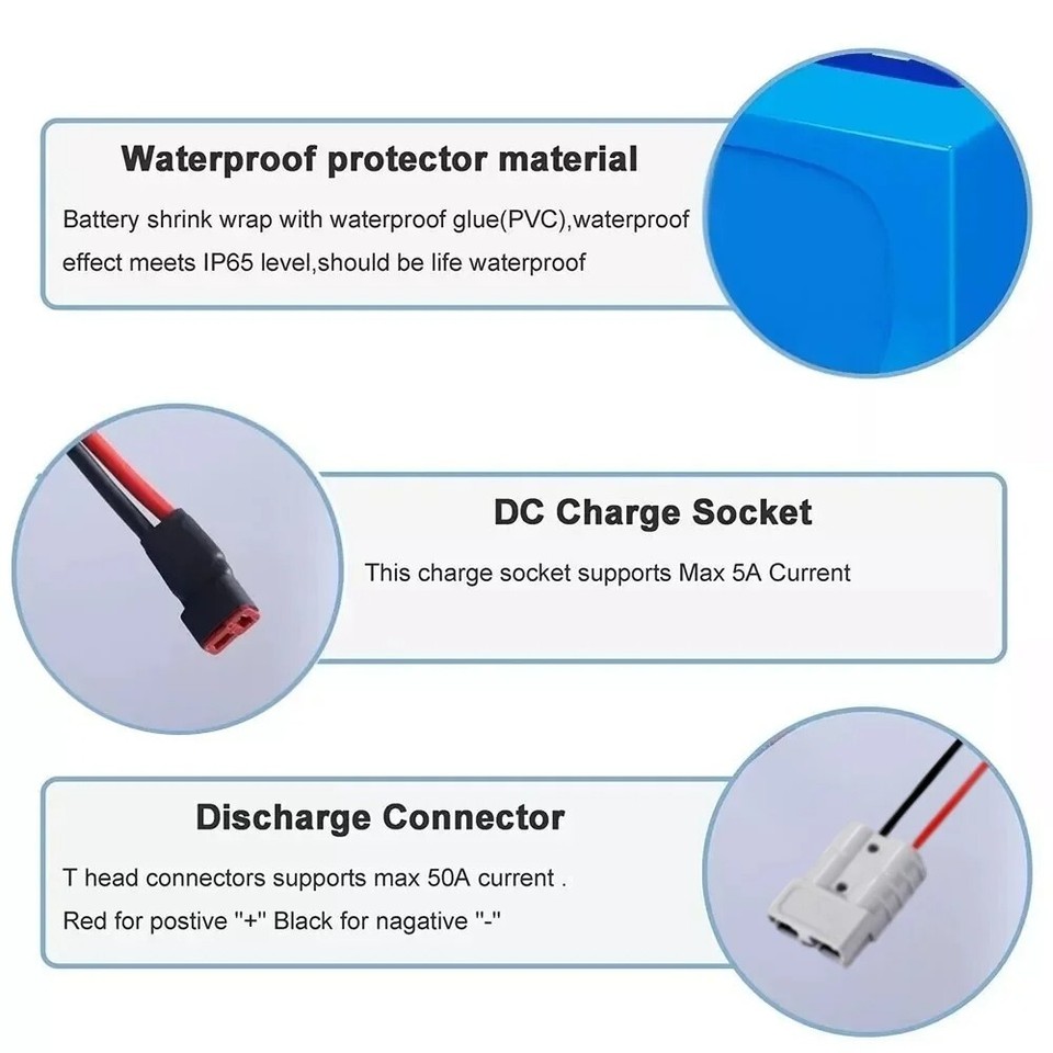 60V 20AH Lithium ion E-Bike Battery 50A BMS 3000W Electric Motor ...