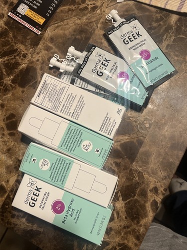 Lot of 8 DERMA GEEK Detoxifying Facial Serum Beta Hydroxy Acid 1.3fl oz ...