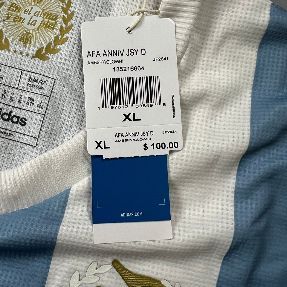 Argentina Jersey Anniversary 2024 Soccer Shirt JF2641 Adidas Mens Size ...
