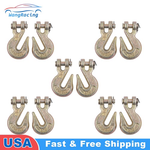 10 Pack G70 5/16" Clevis Grab Hook Tow Chain Hook Tie Down Flatbed ...