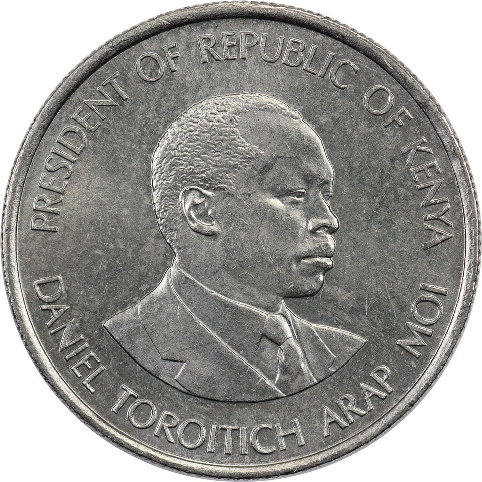 Kenya -50 Cents - 1980 - AU - Daniel Toroitich Arap Moi | eBay