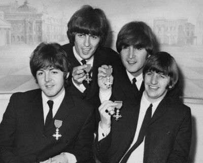 8x10 color photo of legendary rockers The Beatles in a photo op. | eBay