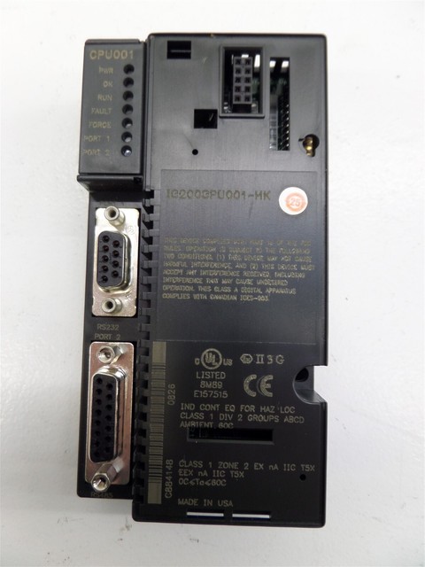 Ge FANUC Ic200cpu001-hk CPU Module Connections Rs485 and Rs232 for sale ...