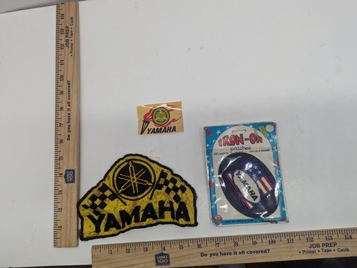 Vintage Yamaha Patch Emblem LOT - Sticker and used Yellow Patch | eBay