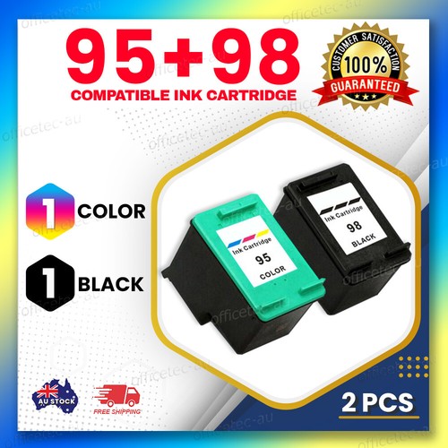 2x Ink Cartridges for HP 98 Black HP 95 Colour Officejet 6310 K7100 ...