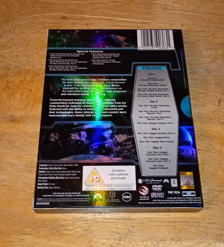Star Trek: Borg Fan Collective DVD Box Set 4-Disc Set VGC | eBay UK
