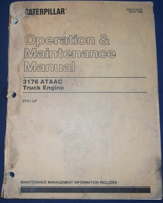 CAT CATERPILLAR 3176 ATAAC TRUCK ENGINE OPERATION & MAINTENANCE MANUAL ...