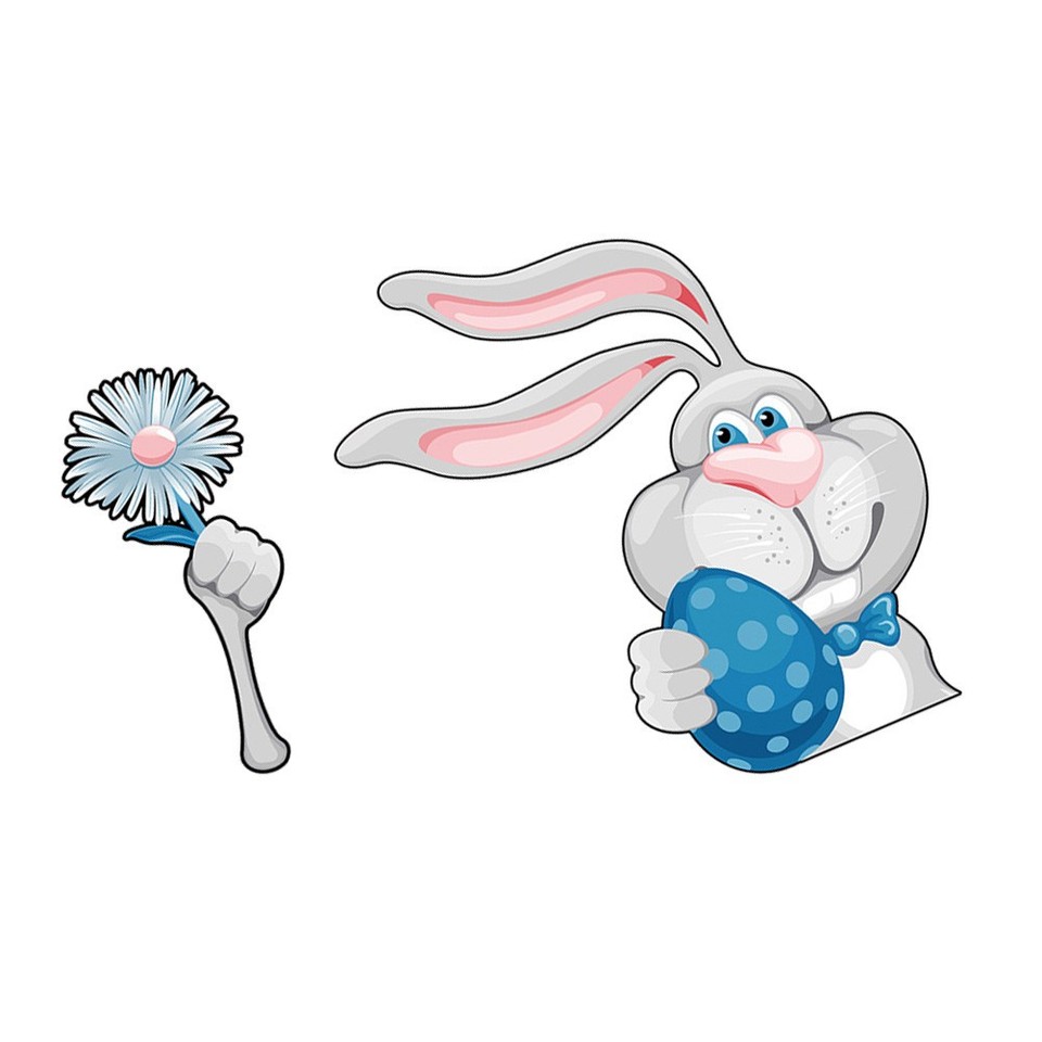 Rear Wiper Decoration Car Decal Sticker Bunny Face Decals Body Stickers ...