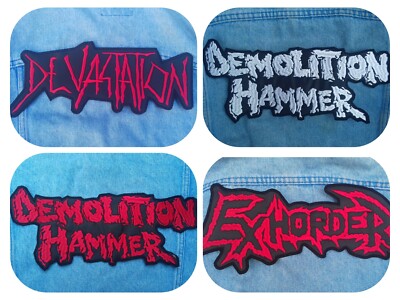 Demolition Hammer Exhorder Devastation embroidered back patch thrash ...