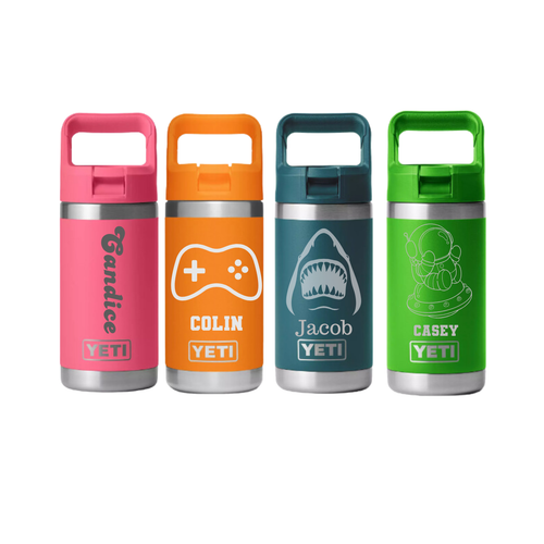 Custom Kids Yeti Water Bottle 12oz & 18oz with Flip Straw Personalized ...
