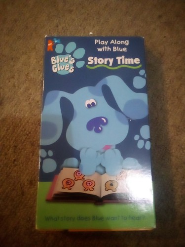 Blues Clues Story Time VHS 1998 Play Along With Blue Nick Jr Orange ...