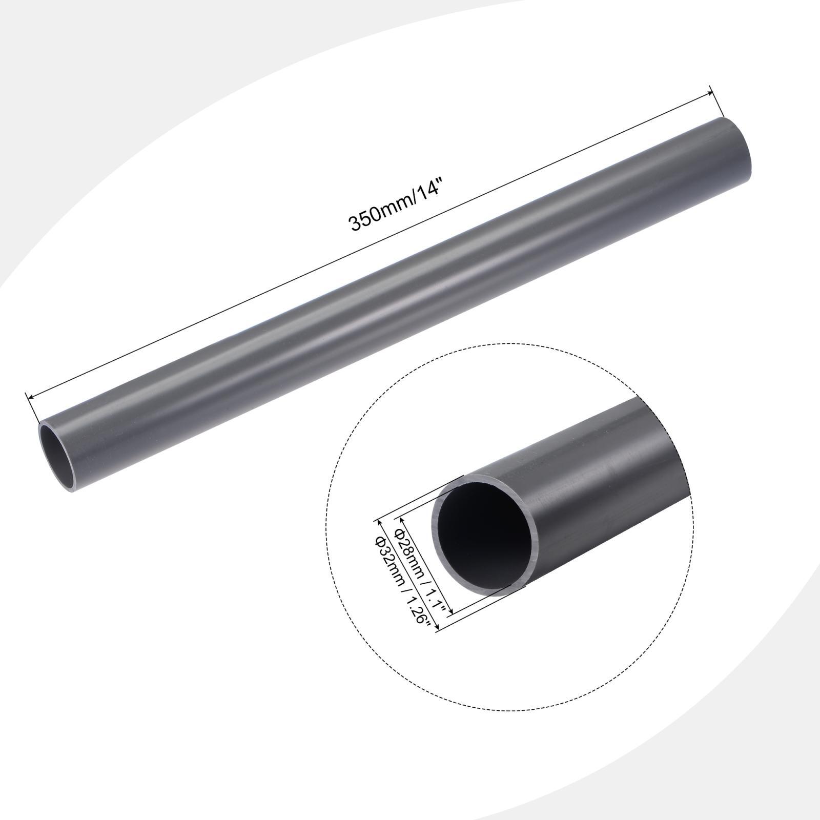 PVC Rigid Round Pipe 28mm ID 32mm OD 0.35m Light Grey High Impact | eBay UK