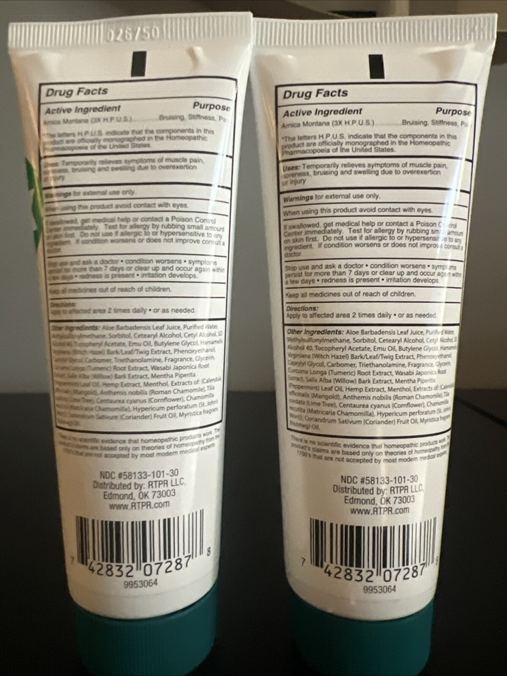 2x Real Time Pain Relief Hemp Oil Plus 3 fl oz/ea (Total 6 fl oz) NEW ...