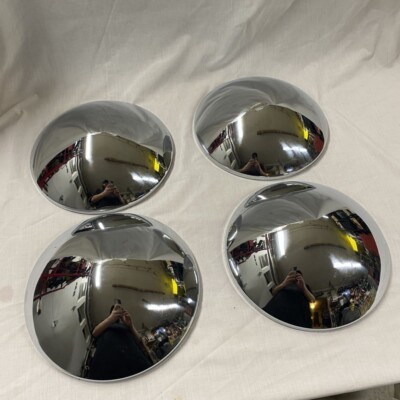 LEE ACCESSORIES: CUSTOM CHROME BABY MOON HUBCAPS SNAP-ON FIT #645 4PCS ...