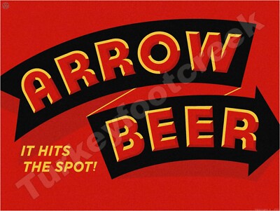 Arrow Beer It Hits The Spot 18" x 24" Metal Sign | eBay
