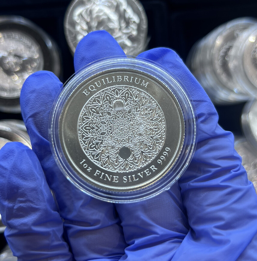 2023 - Niue Equilibrium YinYang 1 oz .9999 Fine Silver Niue Coin BU OGP ...