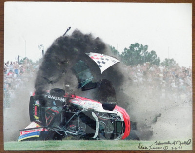 Darrell Waltrip 1991 PEPSI 400 NASCAR 11" X 14" ALT Crash picture ...