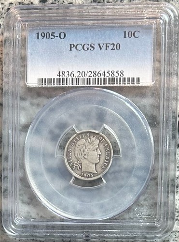 1905-O Barber Dime PCGS VF 20 | eBay