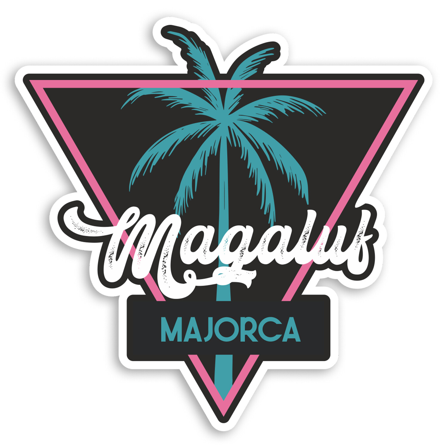 2 x 10cm Magaluf Majorca Vinyl Stickers - Party Travel Luggage Sticker ...