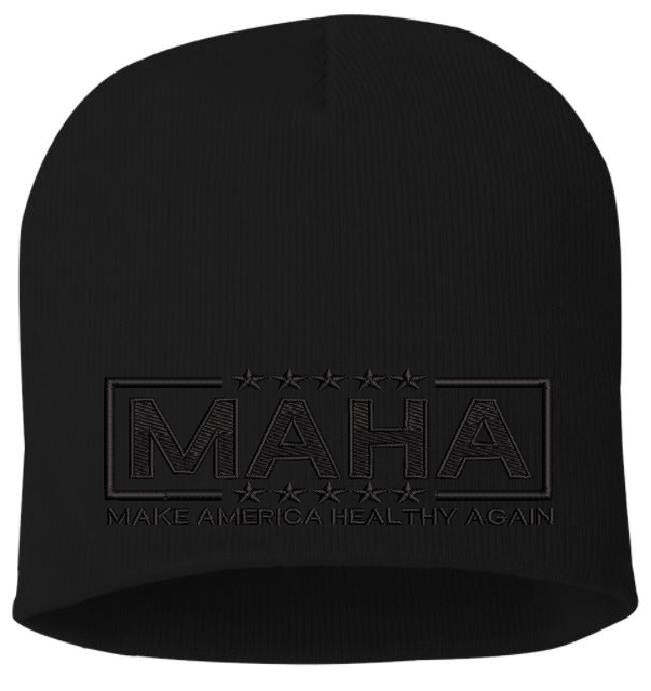 Trump Winter Hat - Embroidered Blackout MAHA Healthy Again Winter Cuff ...