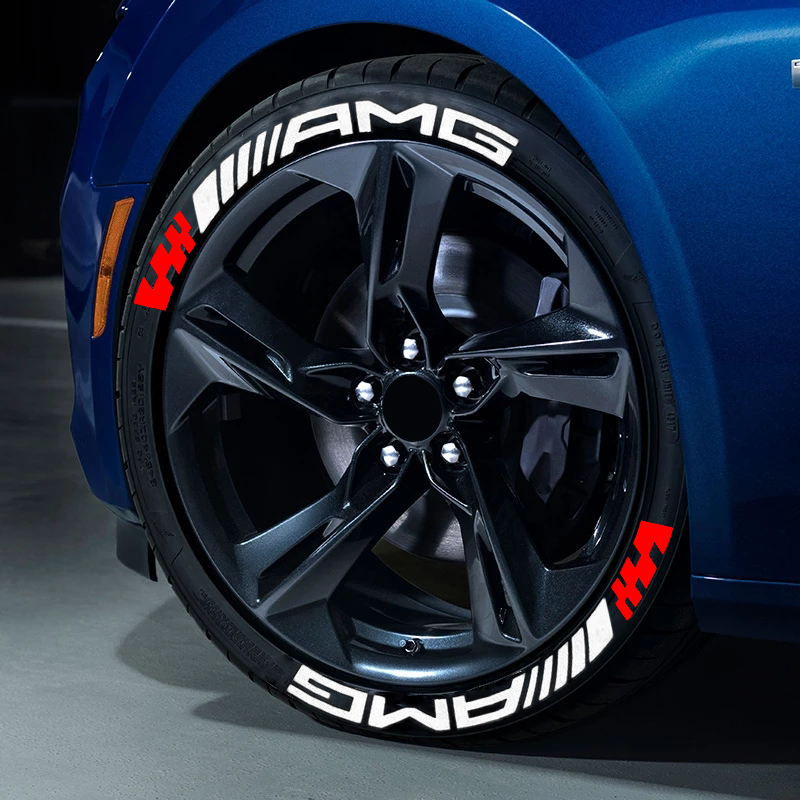 Tire Lettering Sticker AMG 1.06'' 14''-22'' Permanent Wheel Decals 8 ...