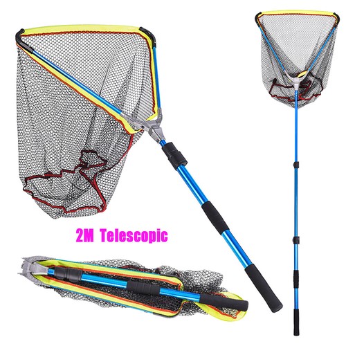 Fishing Net Fish Landing Net Collapsible Fish Net with Telescoping Pole ...