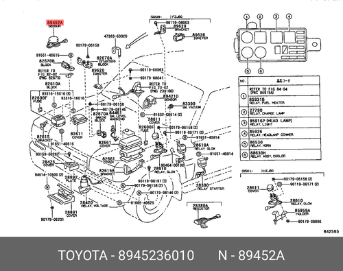Genuine OE throttle position sensor, 8945236010 for TOYOTA 89452-36010 ...