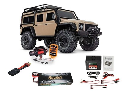Traxxas TRX-4 Land Rover Defender 4x4 Crawler Sand RTR + Winde #82056 ...
