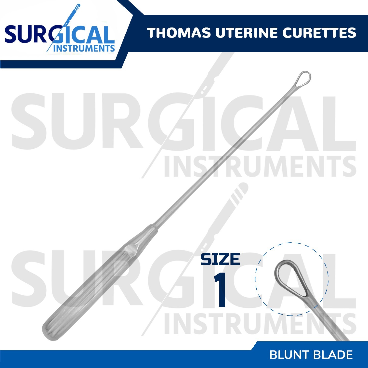 THOMAS Uterine Curettes 11" Size # 1 Malleable Blunt Blade OB/GYN ...