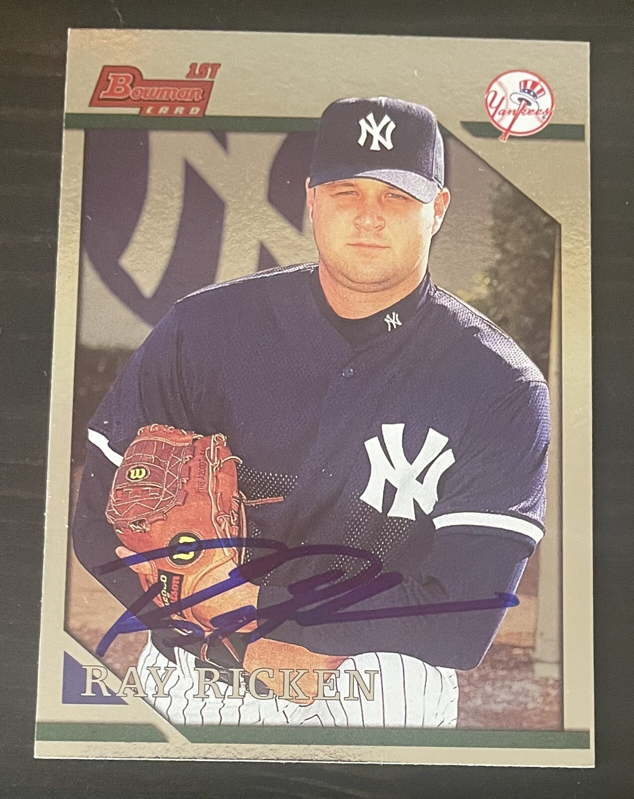 1996 Bowman Foil #327 Ray Ricken New York Yankees Signed Card ...