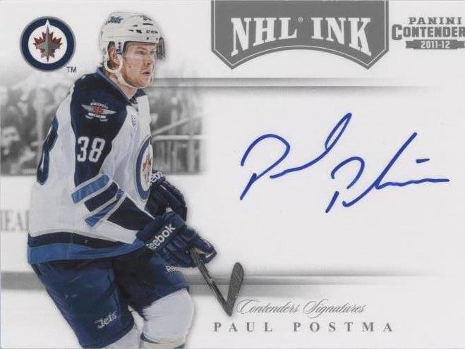 2011-12 Panini Playoff Contenders - Nhl Ink Paul Postma #68 (AU, RC ...