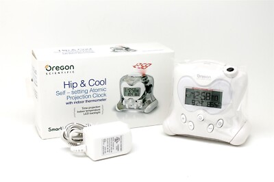 Oregon Scientific RM313PNFA Projection Atomic Alarm Clock W/Indoor Temp ...