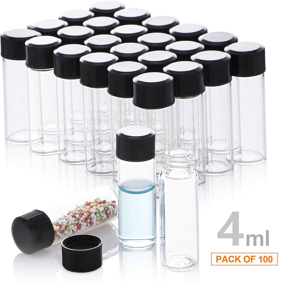 Glass Vials With Screw Caps