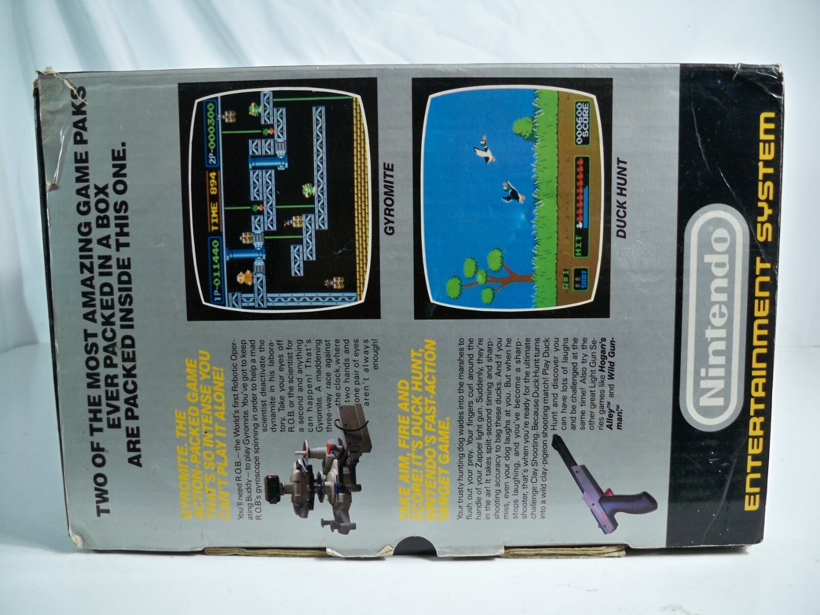 K23i14238 NINTENDO DELUXE SET W BOX ROB ROBOT, 2 CONTROLLERS, GYROMITE ...