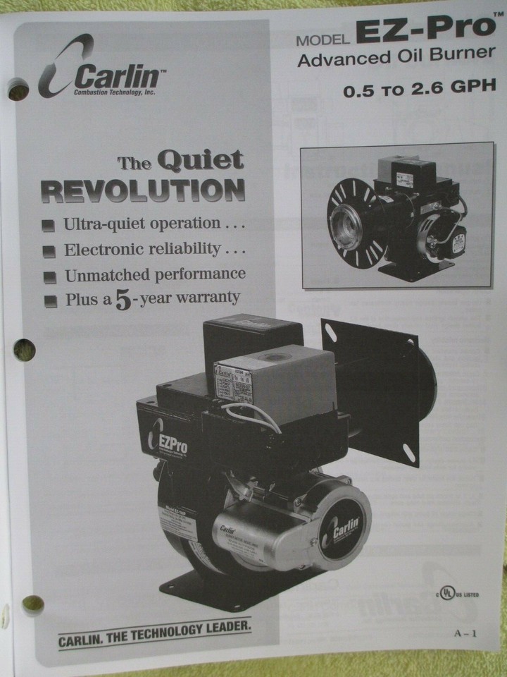 Carlin Residential Oil Burner Guide EZ/EZ-Pro-1,2,3, 99FRD / 100CRD ...