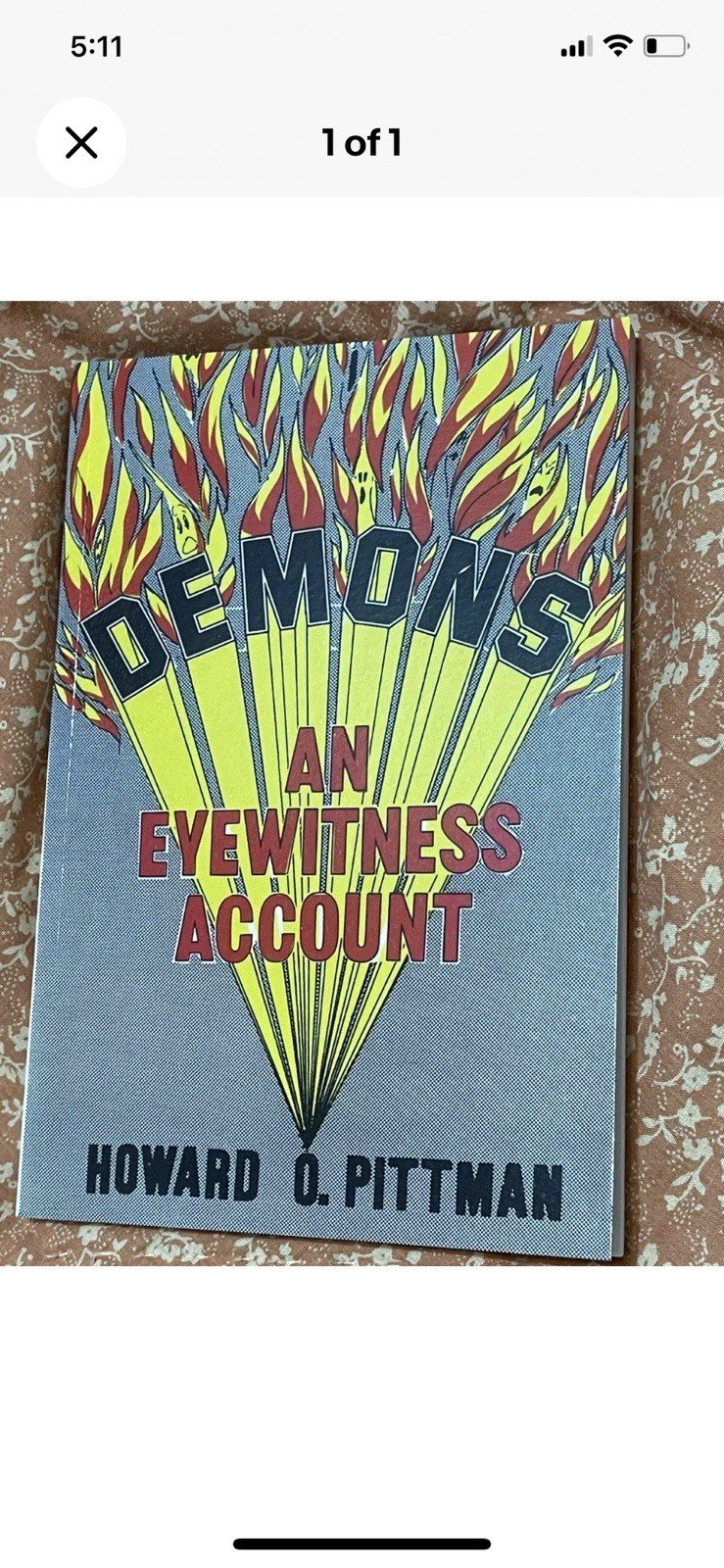 DEMONS AN EYE WITNESS ACCOUNT by Howard Pittman. | eBay