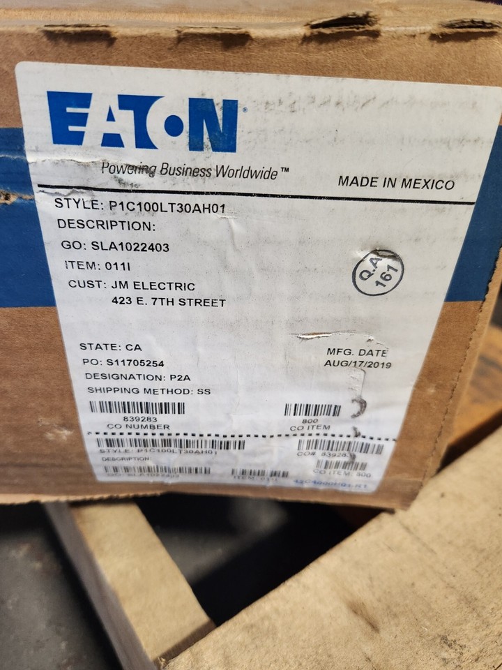 😎 NEW EATON 100 AMP MAIN LUG PANELBOARD 120/240 VAC 1 PHASE 30 CIRCUIT ...