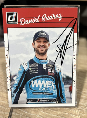 Signed 2023 Donruss Racing Retro 1990 Base #137 Daniel Suarez ...